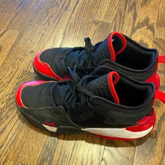 Nike | Shoes | Jordans Red Black Size 75 Worn For One Season | Poshmark